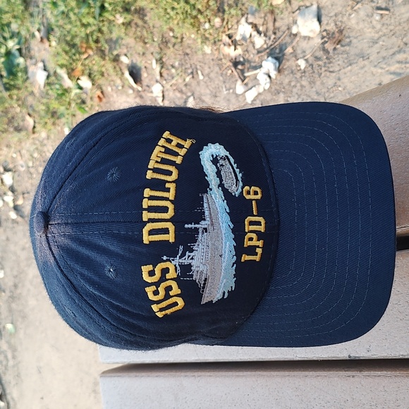 Navy Command Caps | Accessories | Vintage Ussduluth Lpd6 Ship Navy Blue ...